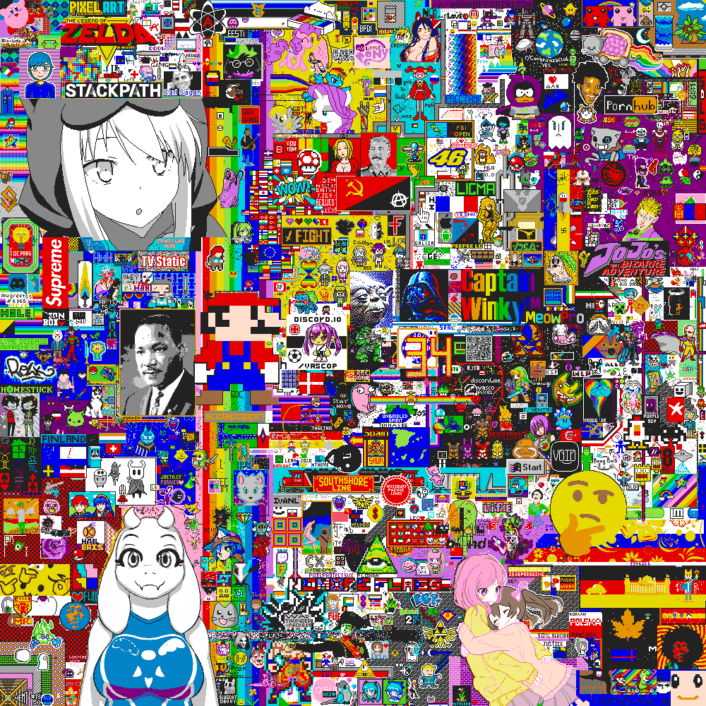 Pixel Place : /r/Place clone with no cooldown & pixel protection